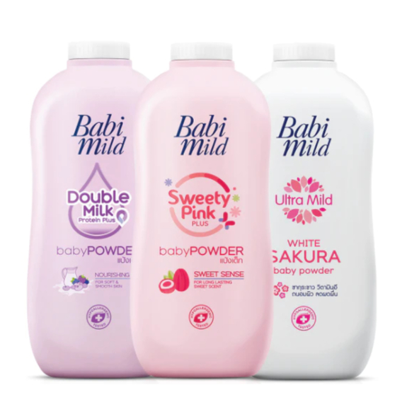 Babi Mild Baby Powder เบบี้มายด์ แป้งเด็ก ผลิตภัณฑ์แป้งฝุ่นโรยตัว 350 ...