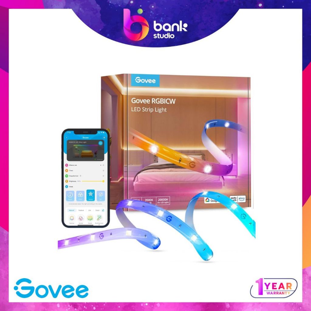 (ประกัน 1ปี) ไฟเส้น LED Govee RGBICW LED Strip Lights 20m รุ่นใหม่ ...