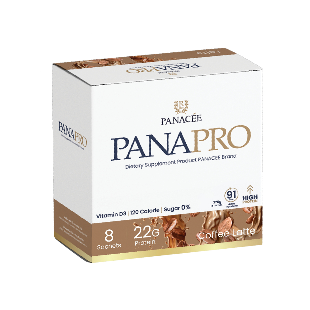 แพลนท์โปรตีน PANAPRO Protein Coffee Latte Flavour (8 Sachets) - PANACEE ...