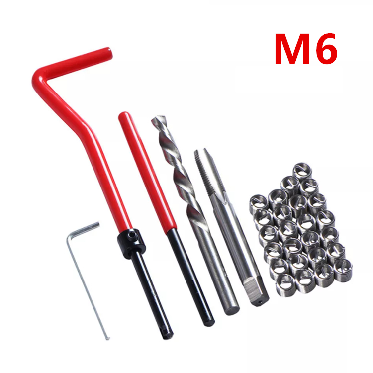 30Pcs M6เครื่องมือซ่อมชุดสำหรับคืนเส้นที่เสียหาย Spanner ประแจ Twist ...