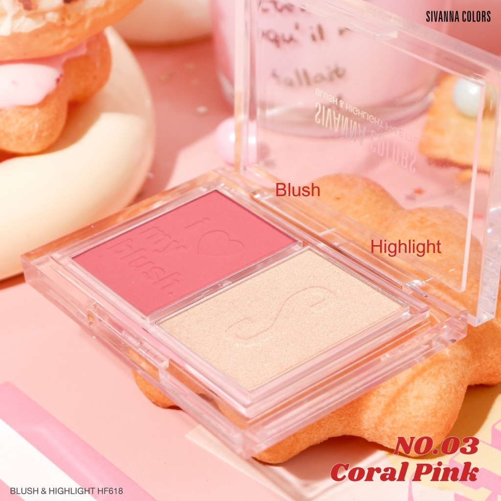 HF618 ซีเวนน่า คัลเลอร์ส บลัช แอนด์ ไฮไลท์ พาเลทท์ บลัชออน และไฮไลท์ ...