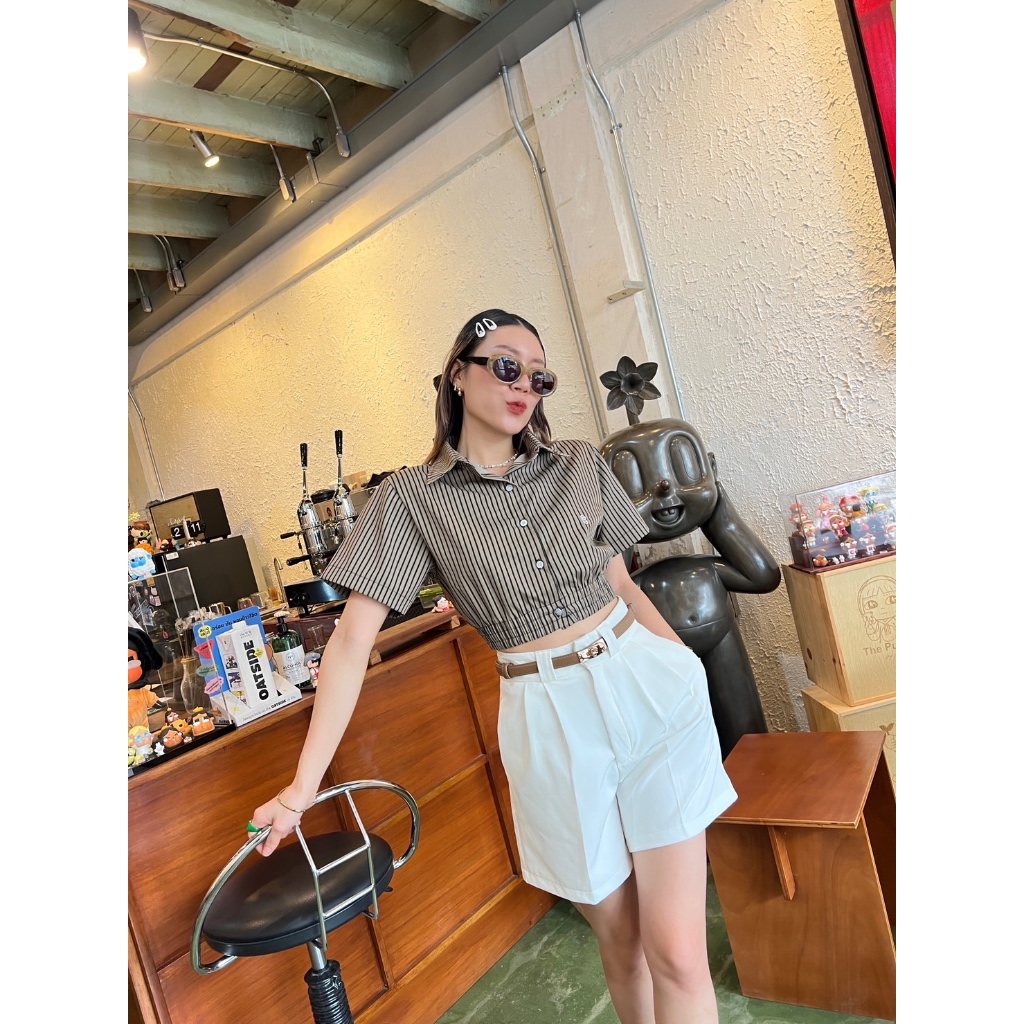 THESUNCO - Randy Top เสื้อเอวจั้ม ทรงสวย ผ้าอยู่ทรงใส่สบาย | Shopee ...