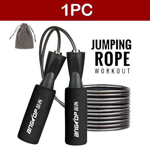 ANGTOP jump rope workout boxer skip เชือกกระโดด สามารถปรับสาย ด้ามจับ ...