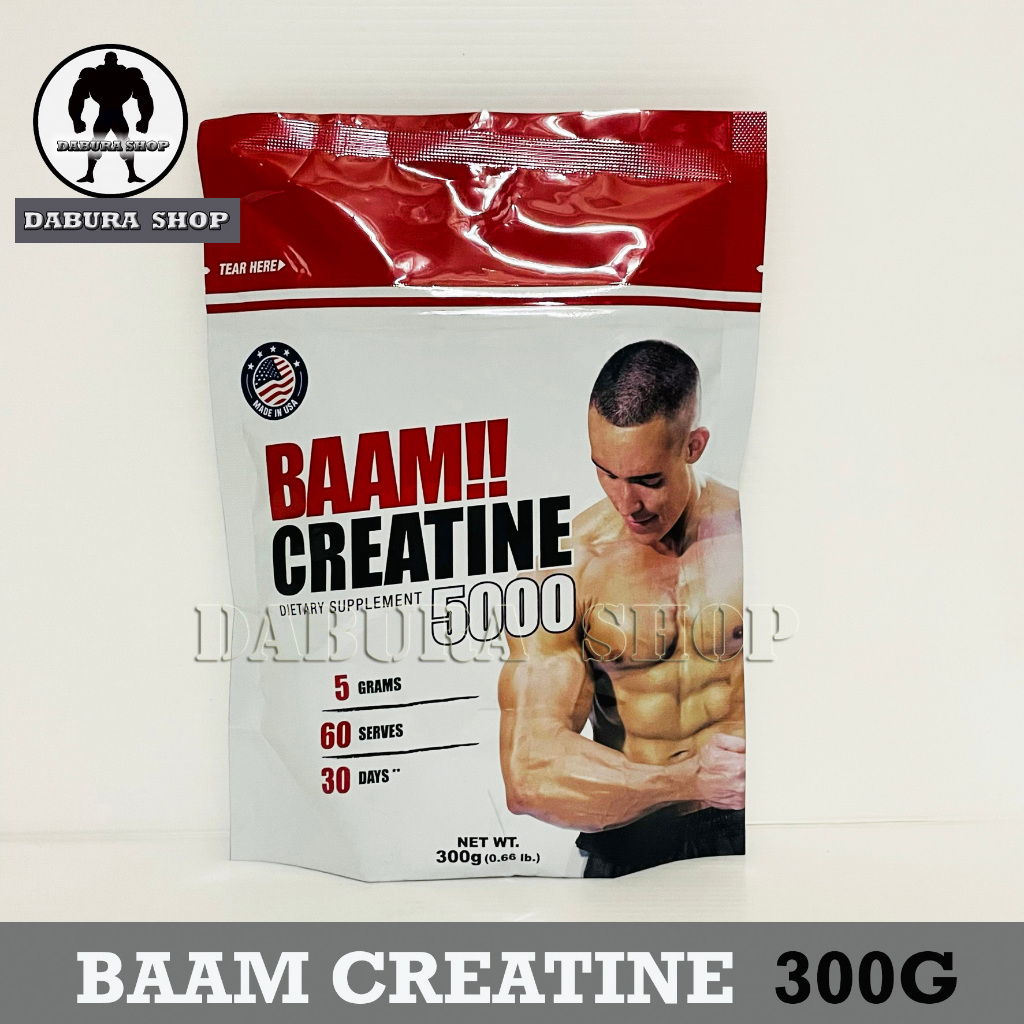 BAAM CREATINE 5000 ขนาด 300 G เพิ่มพละกำลัง เพิ่มแรง สะสมพลังงานให้ ...