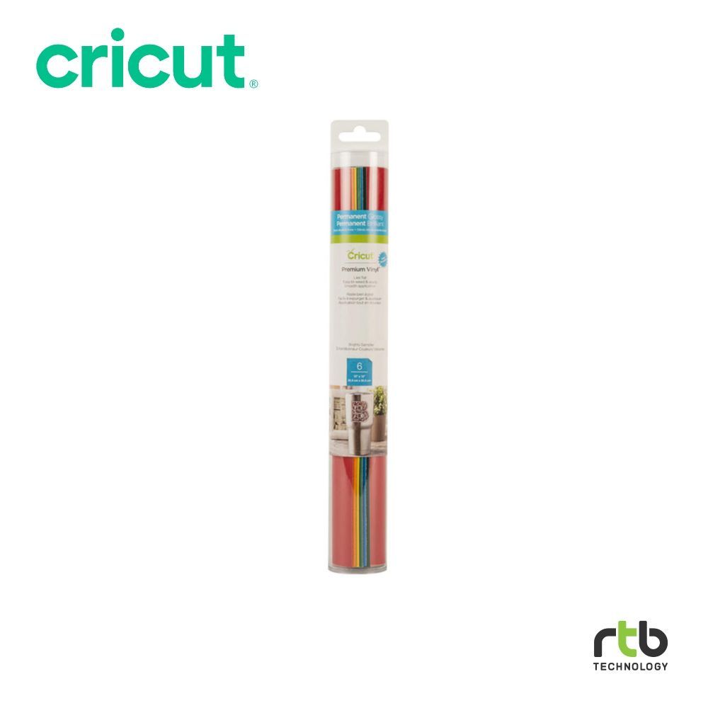 Cricut Premium Vinyl Permanent Sampler Brights ขนาด 12x12 นิ้ว ใช้กับ ...