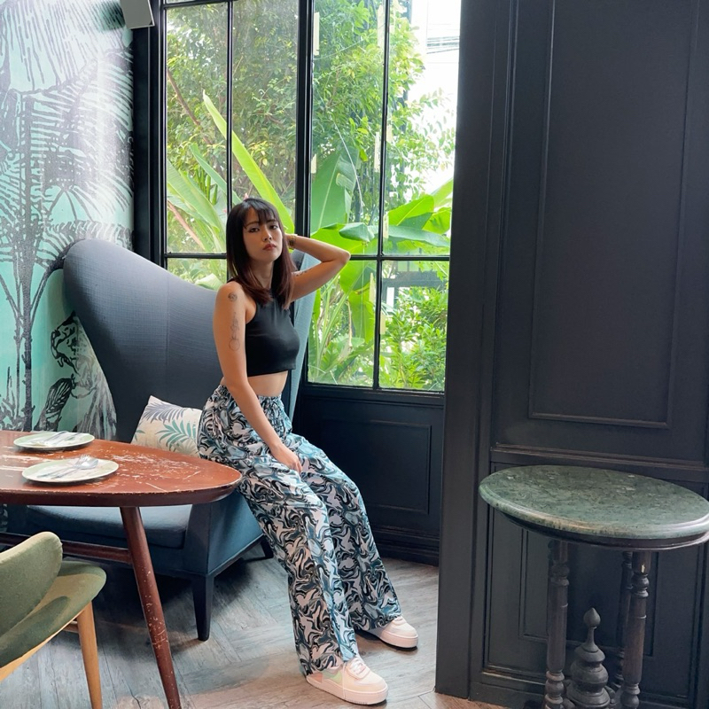 กางเกงขายาวลายกราฟฟิกNo.1Shop ผ้าดีนุ่มไหมญี่ปุ่น สบายไม่ต้องรีด | Shopee Thailand