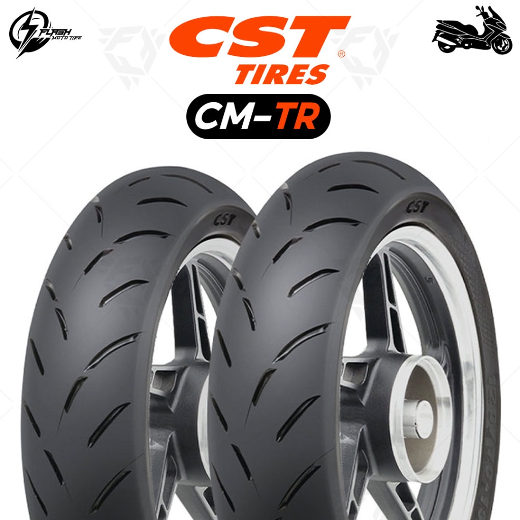 ยาง/ยางรถมอเตอร์ไซค์ CST Tire CM-TR ยาง Scooter ทรงสปอร์ต แข็งแรง มั่นใจทุกโค้ง | Shopee Thailand