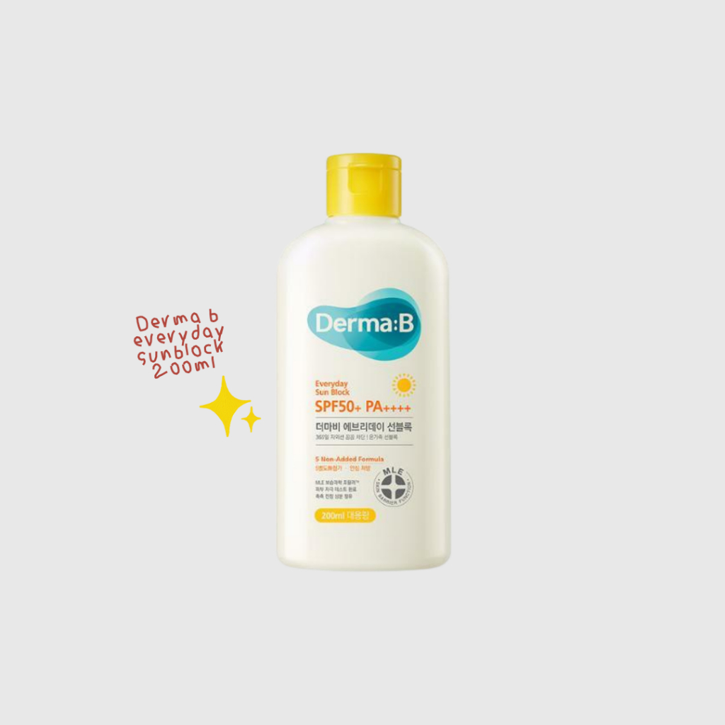 (พร้อมส่ง⚡️ของแท้100%) Derma b everyday sunblock 200ml | Shopee Thailand