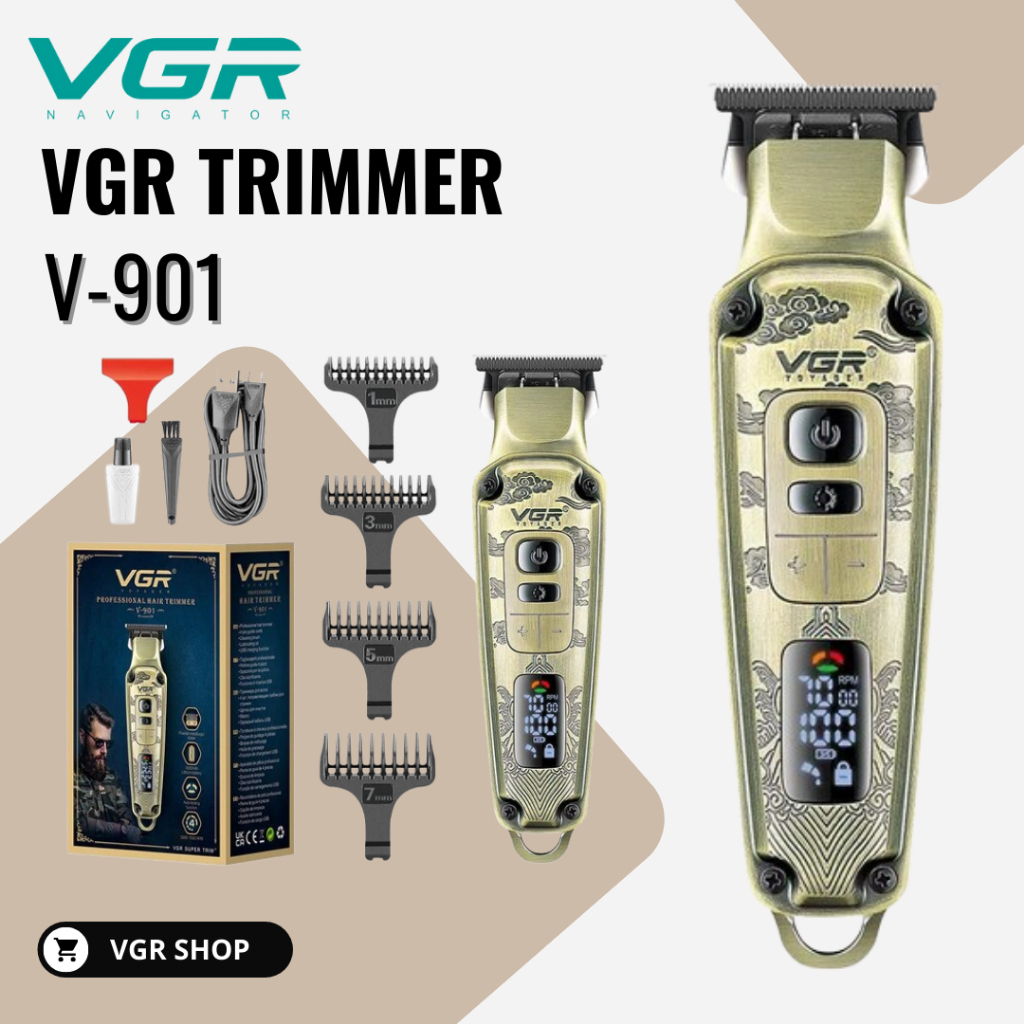 VGR V-901 ปัตตาเลี่ยนไร้สาย มีหน้าจอ LED ปรับค่า rpm ได้ (สินค้าพร้อมส่ง) | Shopee Thailand
