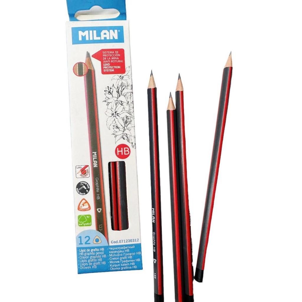 ดินสอ HB ตราMilan รุ่นGraphite กล่อง12แท่ง | Shopee Thailand