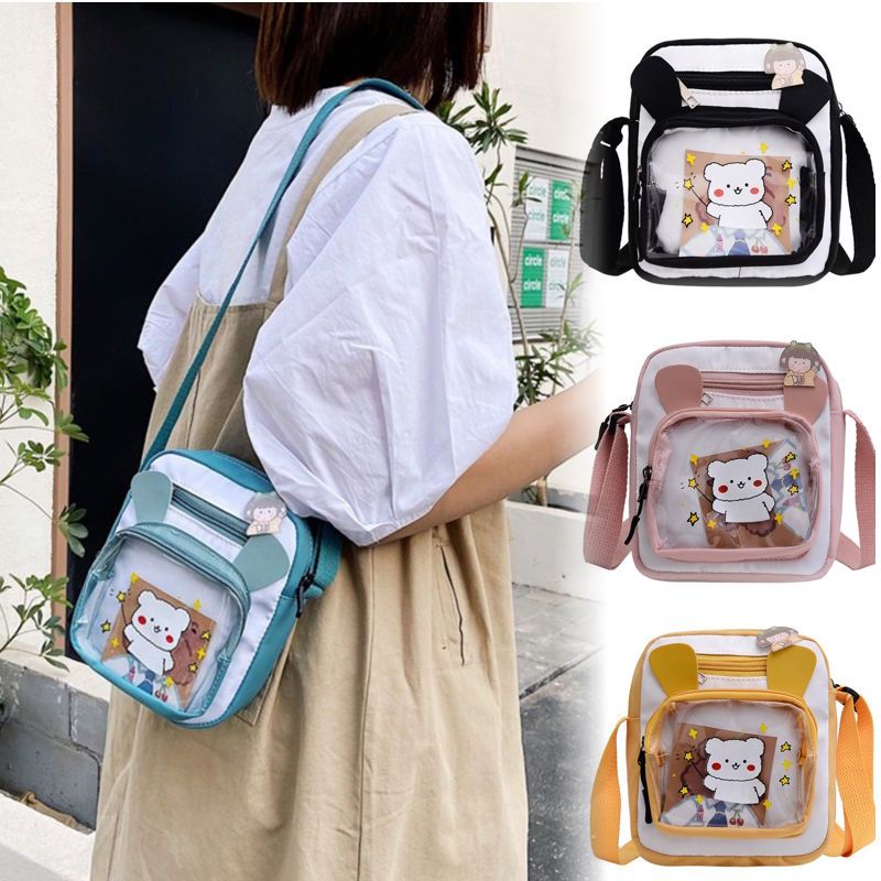 i happy shop:กระเป๋าสะพายข้างสำหรับผู้หญิงน่ารักมี 5สีให้เลือก bag003 | Shopee Thailand