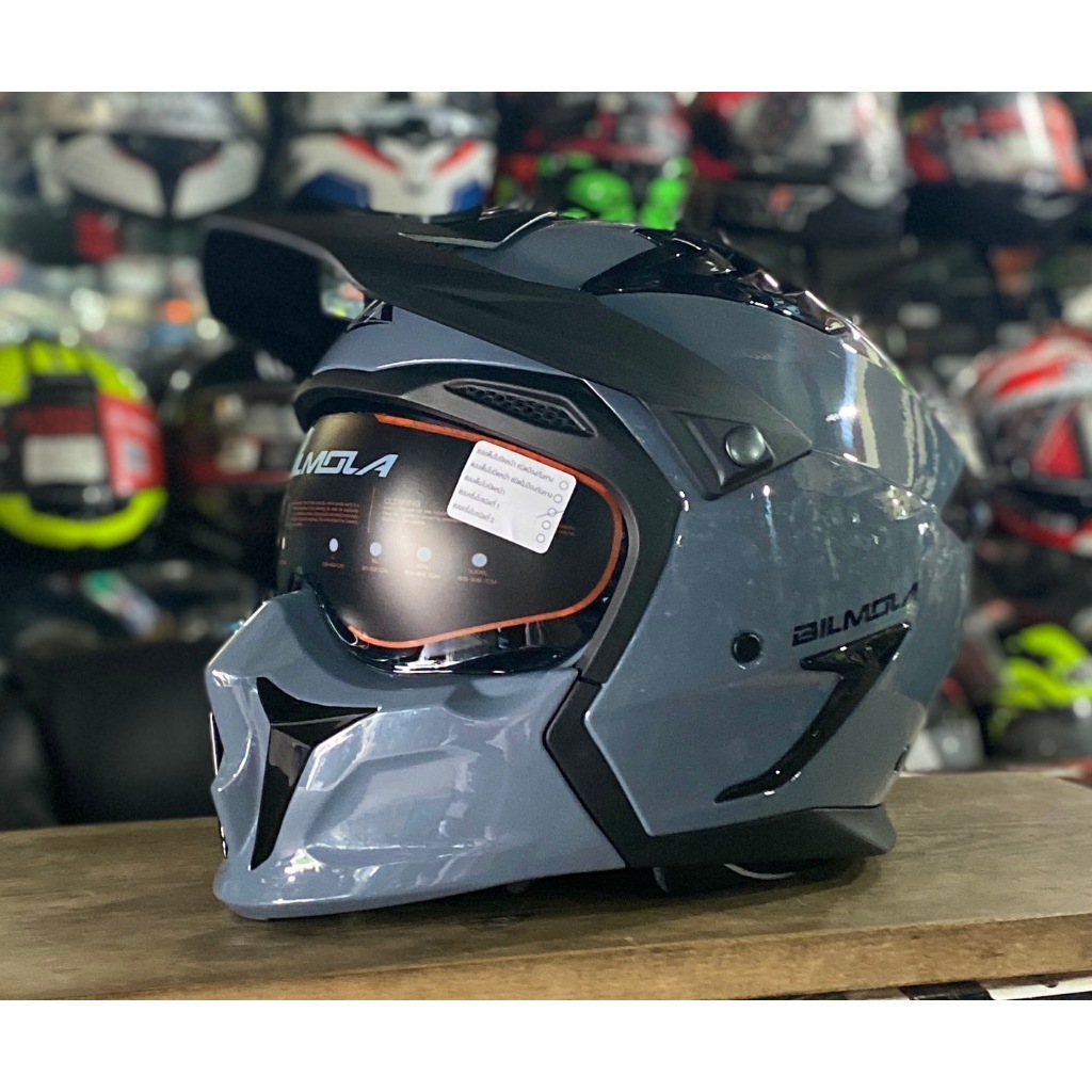 หมวกกันน็อค Bilmola Spiker รุ่นใหม่ล่าสุด มีแว่นกันแดดในตัว ถอดคางได้ ...