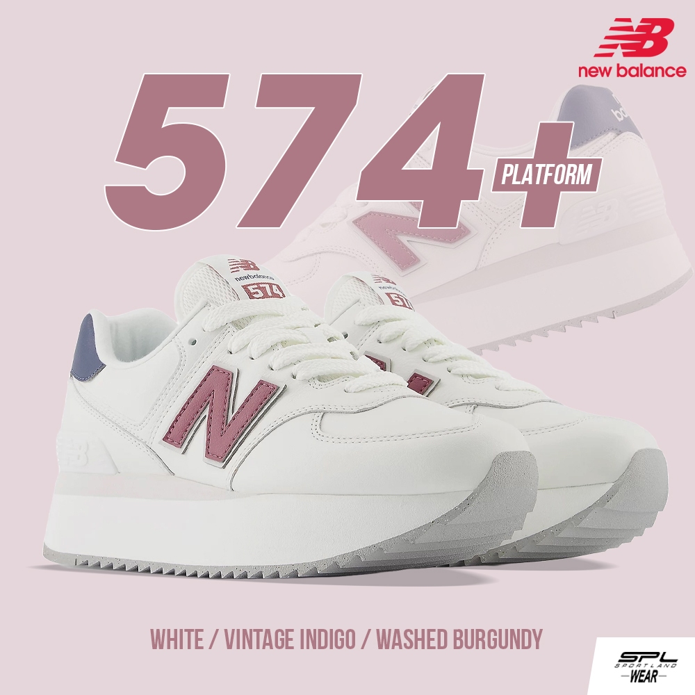 New Balance รองเท้าผ้าใบ รองเท้าแฟชั่น NB W 574 White Vintage Indigo ...