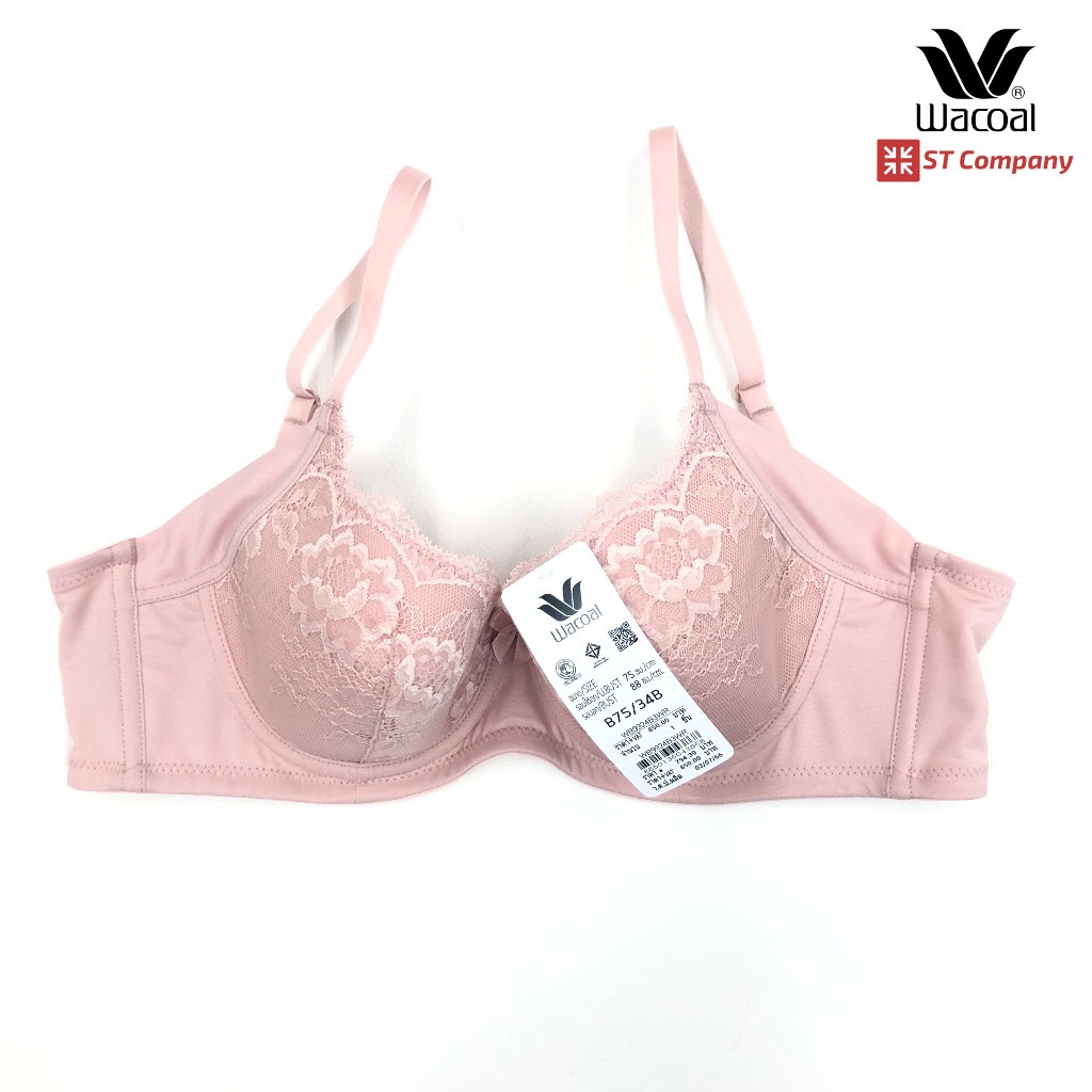 เสื้อใน Wacoal Basic Bra รุ่น WB9924 4/5 คัพ เสริมโครง เก็บกระชับทรง เก็บเนื้อข้าง ยกทรง วาโก้ ...