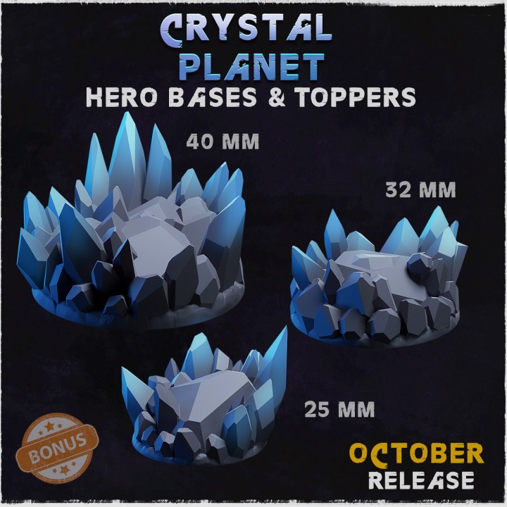 Crystal Planet miniature bases ฐานโมเดล warhammer 40k aos [Designed by ...