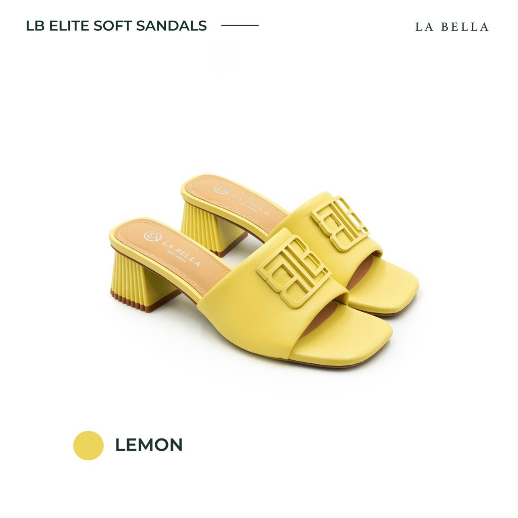 LA BELLA รุ่น LB ELITE SOFT SANDALS - LEMON | Shopee Thailand