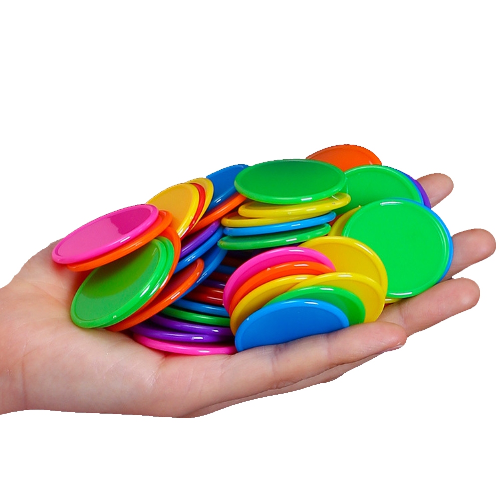 F2C เหรียญพลาสติกแบบไม่มีลาย ชิปเปล่า37มม พร้อมกล่อง ชุด100เหรียญ เหรียญชิป เหรียญชิปพลาสติก ...