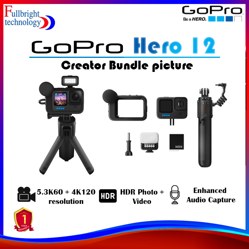 Gopro Hero 12 Creator Bundle กล้องโกโปร (ประกันจากศูนย์ 1 ปี) | Shopee ...