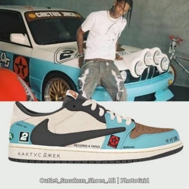 รองเท้า Nike Air Jordan 1 Low Travis Scott x Jackboys E30 M3 ใส่ได้ทั้ง ...