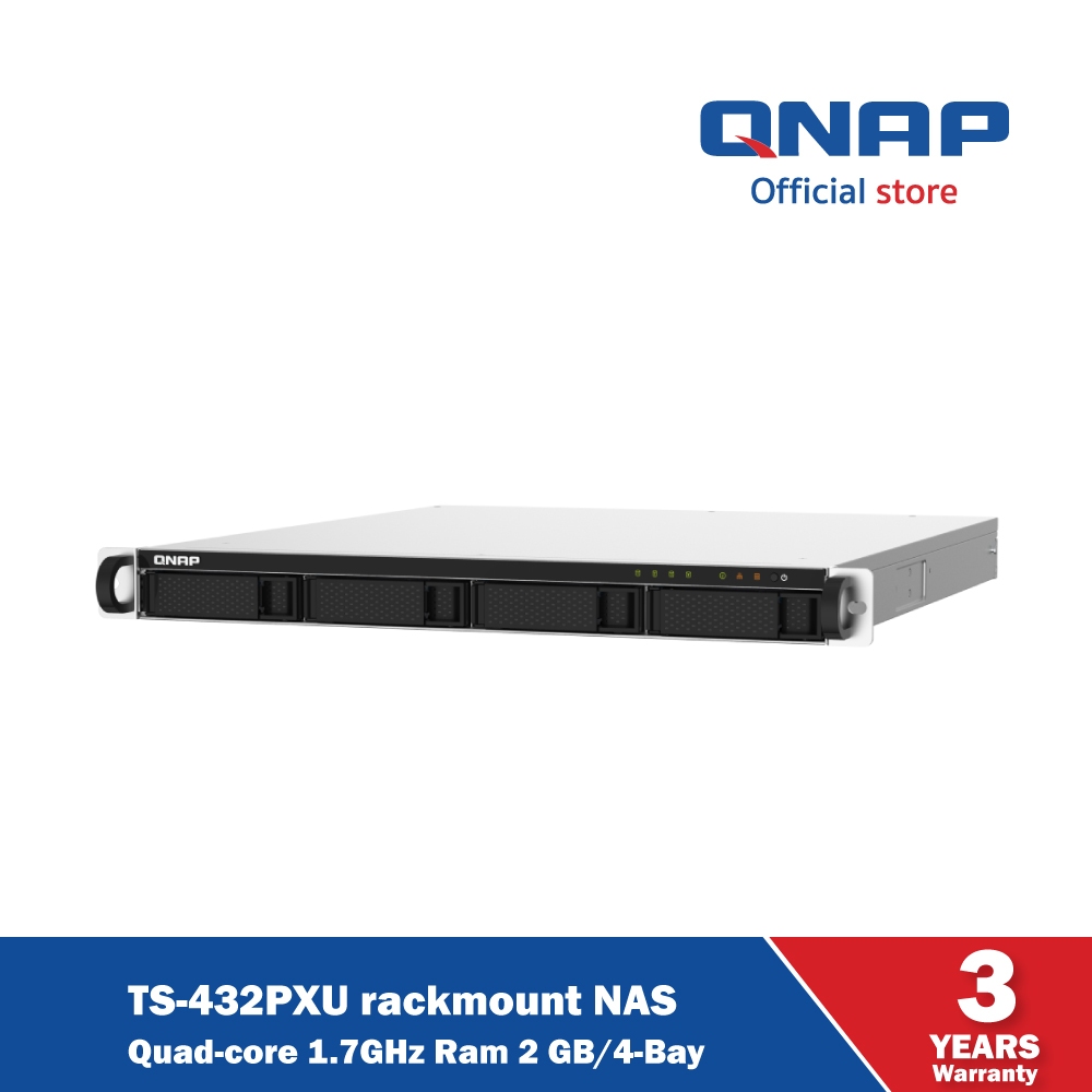 QNAP TS-432PXU-RP-2G (อุปกรณ์จัดเก็บข้อมูลบนเครือข่าย) 4-Bay RAM 2 GB มาพร้อมพอร์ต 10GbE SFP+ ...