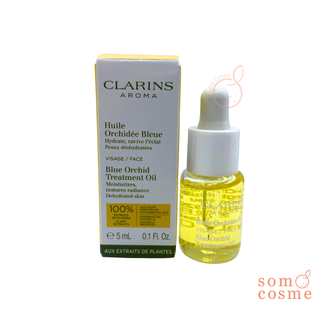 ออยล์บำรุงสำหรับผิวหน้าขาดน้ำ Clarins Blue Orchid Treatment Oil 5 mL ...
