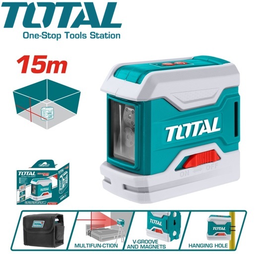 TOTAL เครื่องวัดแนวเส้นเลเซอร์ รุ่นTLL156506 พร้อมกระเป๋าพกพา Self ...