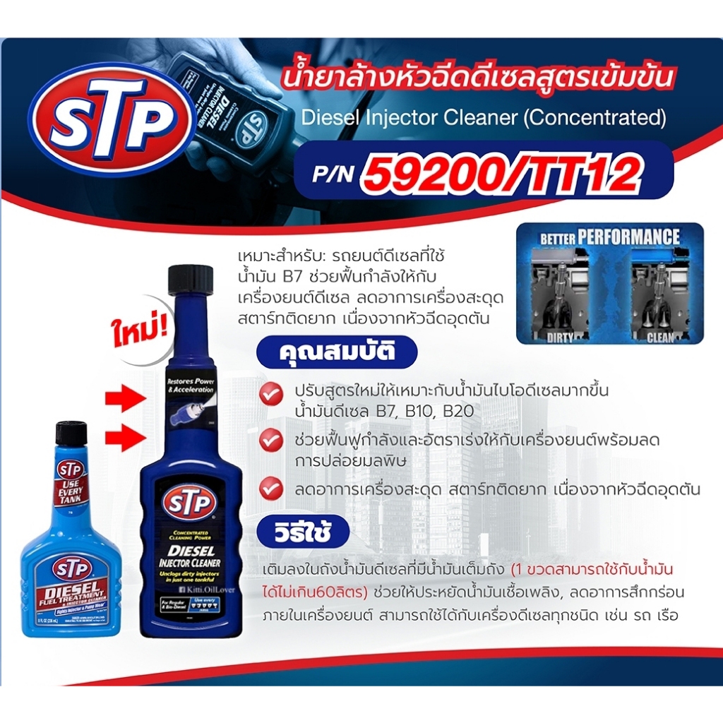 STP 59200 Diesel Injector Cleaner เดิม Diesel fuel treatment & injector ...
