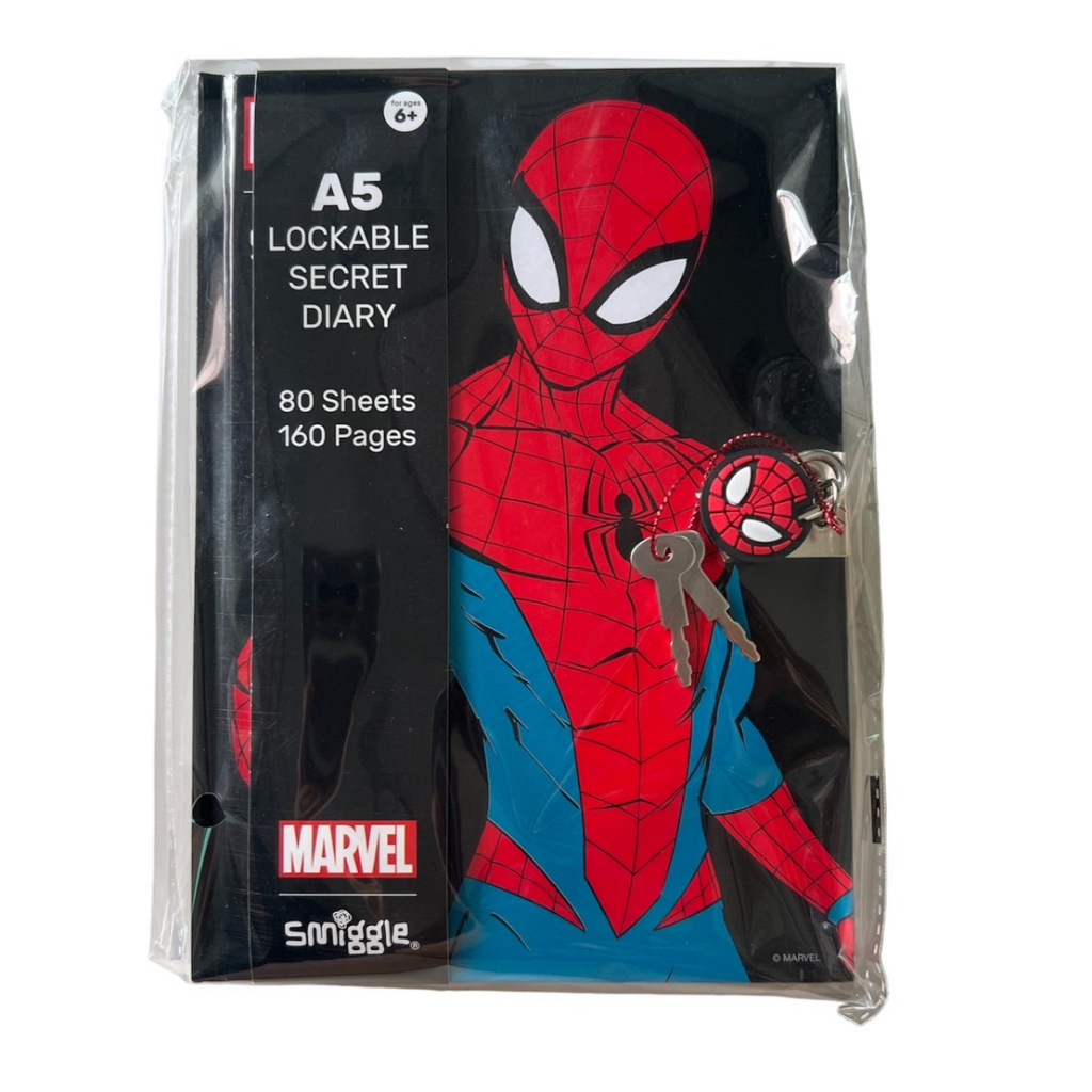 สมุดโน้ต A5 LOCKABLE NOTEBOOK ลาย SPIDER-MAN พร้อมส่งในไทย | Shopee ...