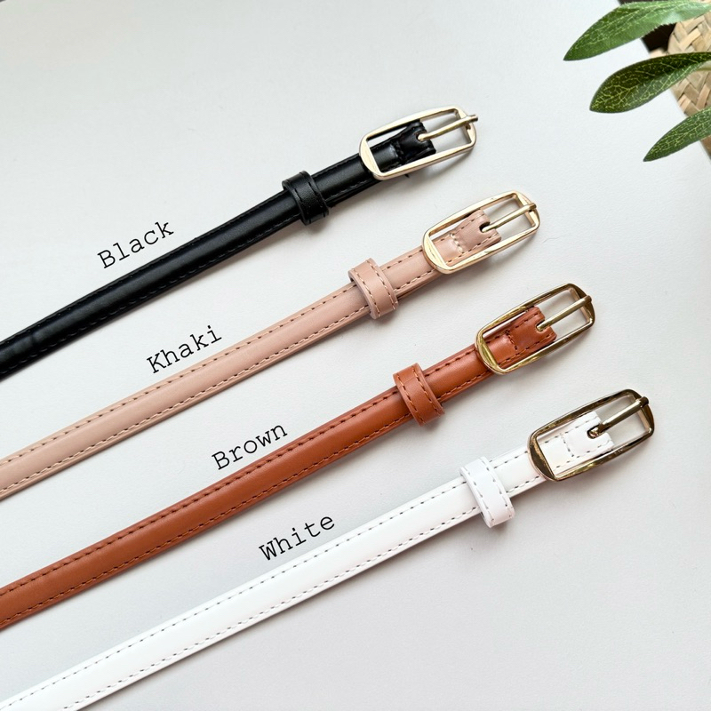Tiny Belt เข็มขัดผู้หญิงเส้นเล็ก 1.3 x 101 cm | Shopee Thailand