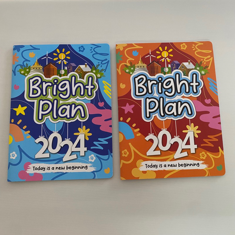 สมุด Planner Bright Plan 2024 2567 แพลนเนอร์ สีสันสดใส 40 หน้า 120 แกรม | Shopee Thailand