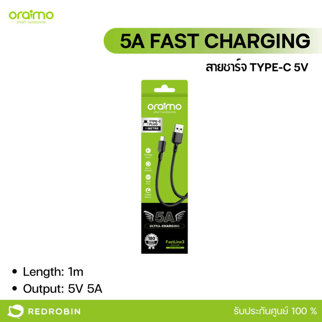 Oraimo Kabel Data Micro USB Android Cable Type-C 5V 5A Fast Charging ...