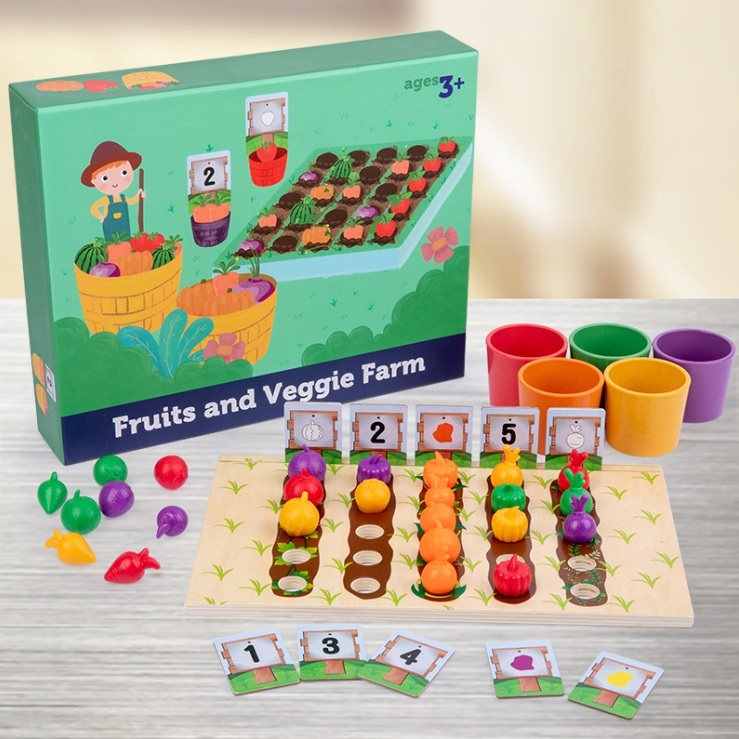 Montessori classification of fruits and veggie farm มอนเตสซอรี่ ฝึกแยก ...