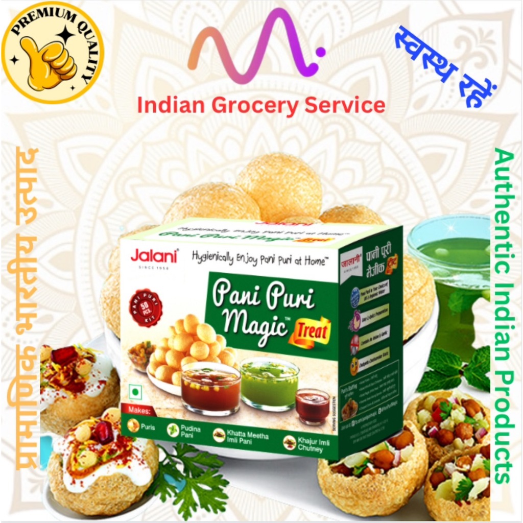 Pani Puri Magic Box set ( Jalani ) 220g แผ่นแป้งสําหรับทอด ขนมอินเดีย ...
