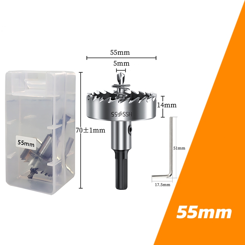 MUSCLE COW ดอกสว่าน โฮลซอเจาะเหล็ก อลูมิเนียม HSS ขนาด 12-55 mm Hole ...