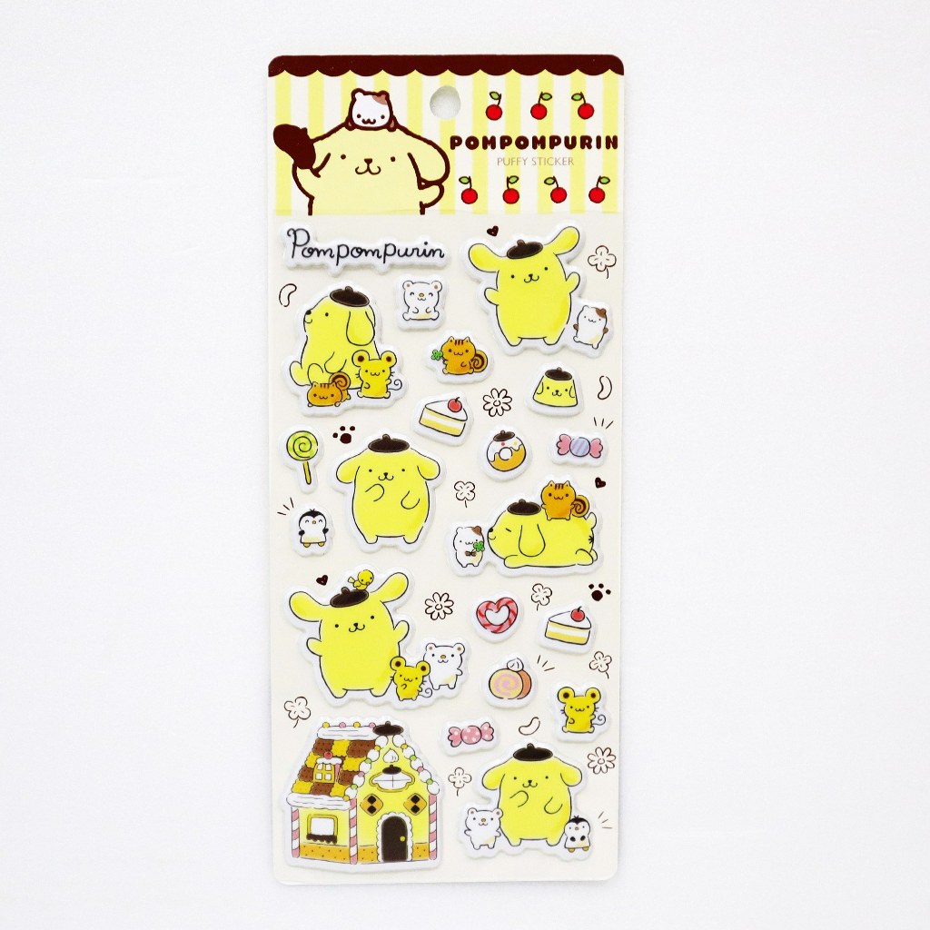 สติกเกอร์ Sticker Puffy ลาย Pom Pom Purin ลิขสิทธิ์แท้ Sanrio - VS3445 ...