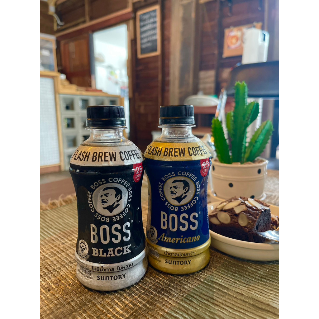BOSS Coffee (24 ขวด) บอสคอฟฟี่ Americano, Latte, No Sugar (กาแฟบอส อเมริกาโน่, ลาเต้, ไม่มี ...
