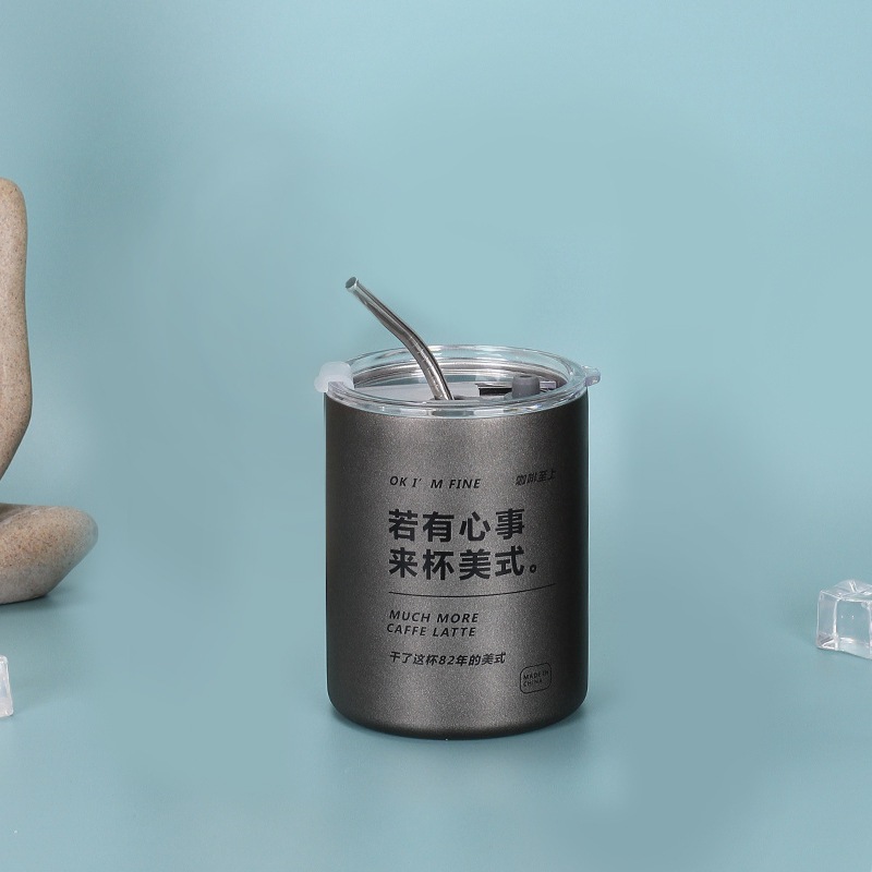 304 แก้วเก็บความเย็น เก็บความร้อน ขนาด 600ML/20OZ สแตนเลส พร้อมหลอด Americano Cup แก้วเยติ แก้ว ...