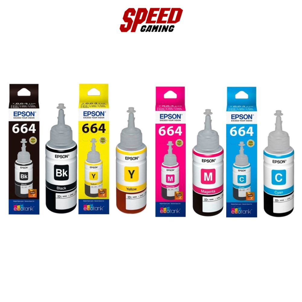 EPSON T664 INK (หมึกพิมพ์) BLACK / CYAN / MAGENTA / YELLOW / By Speed ...