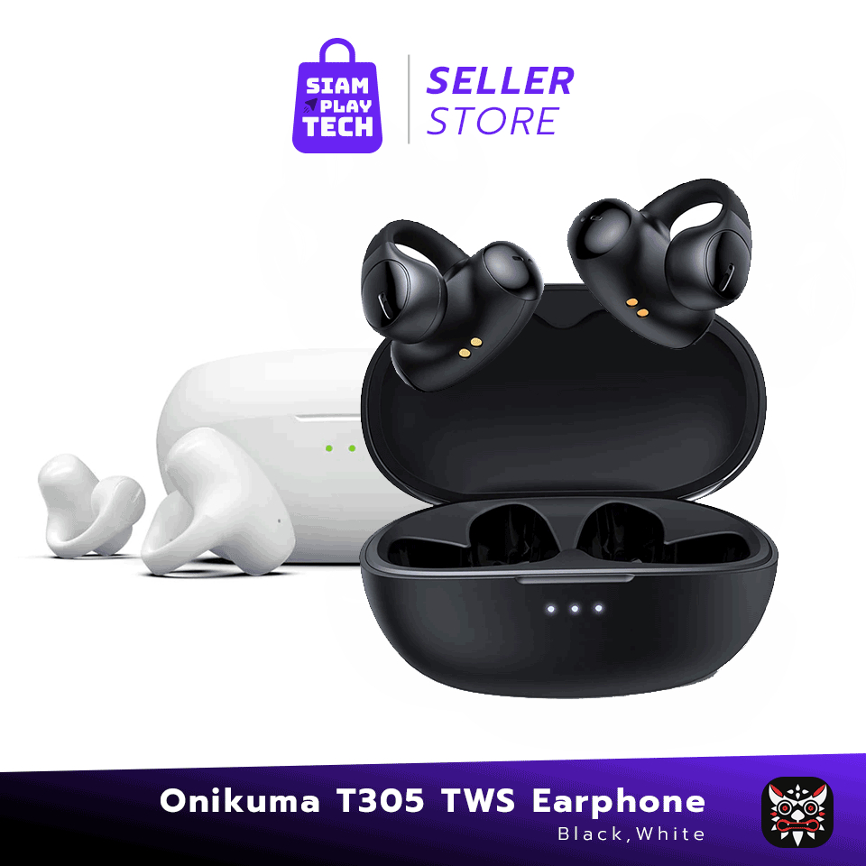 ONIKUMA T306 Wireless Earphone (Black/White)หูฟังไร้สาย บลูทูธ 5.3 สำหรับมือถือ เล่นเกม ...