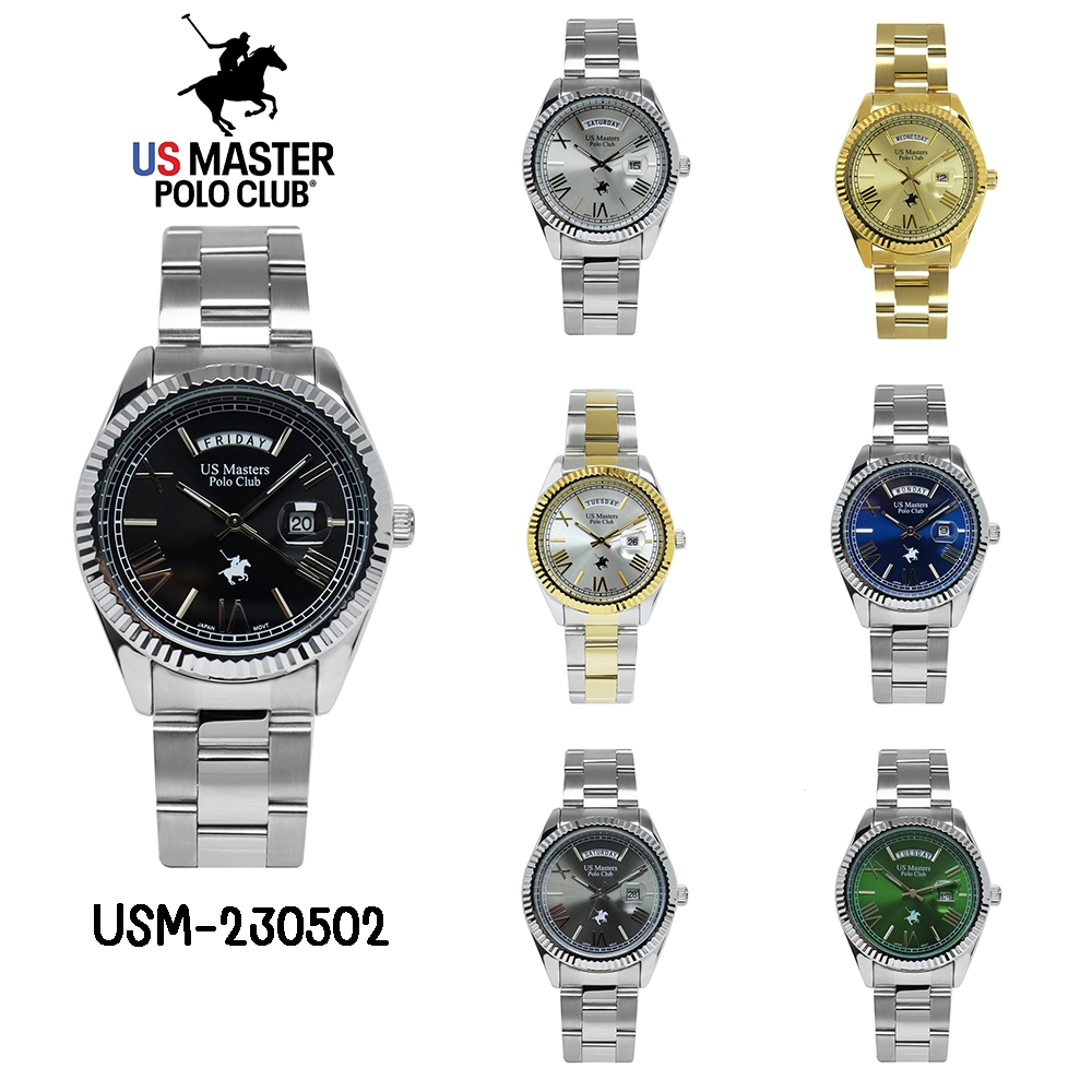 US Master Polo Club นาฬิกาข้อมือผู้ชาย สายสแตนเลส รุ่น USM-230502 ...