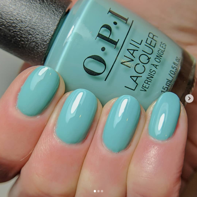 พร้อมส่ง OPI - Verde Nice to Meet You (NL M84) ยาทาเล็บ สีเขียวฟ้าพาส ...