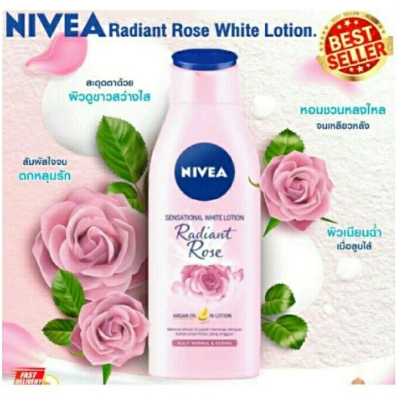 นีเวีย โลชั่น บำรุงผิวกาย เรเดียนท์ โรส ไวท์ 200ml NIVEA Radiant Rose ...