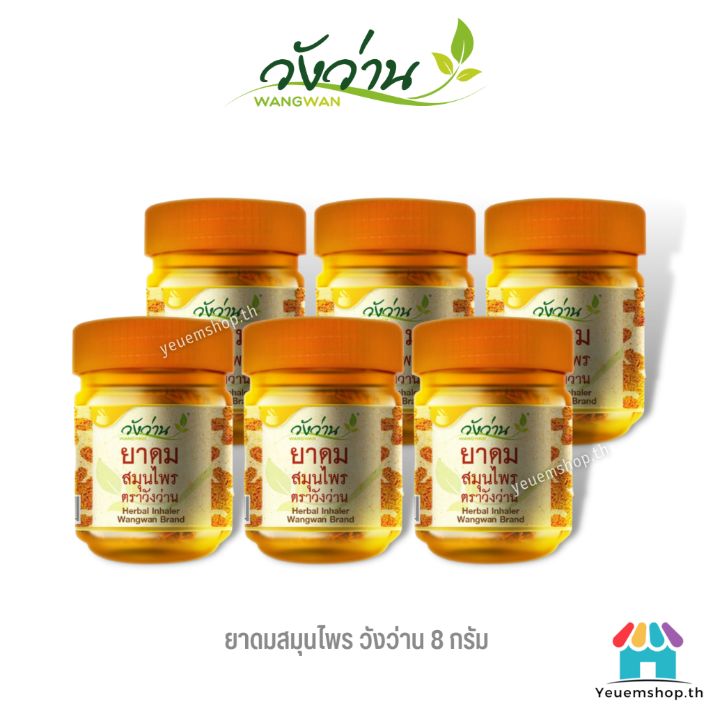 [แพ็ค 6 ขวด]ยาดมสมุนไพร ตราวังว่าน Herbal Inhaler Wangwan Brand ของแท้💯 | Shopee Thailand