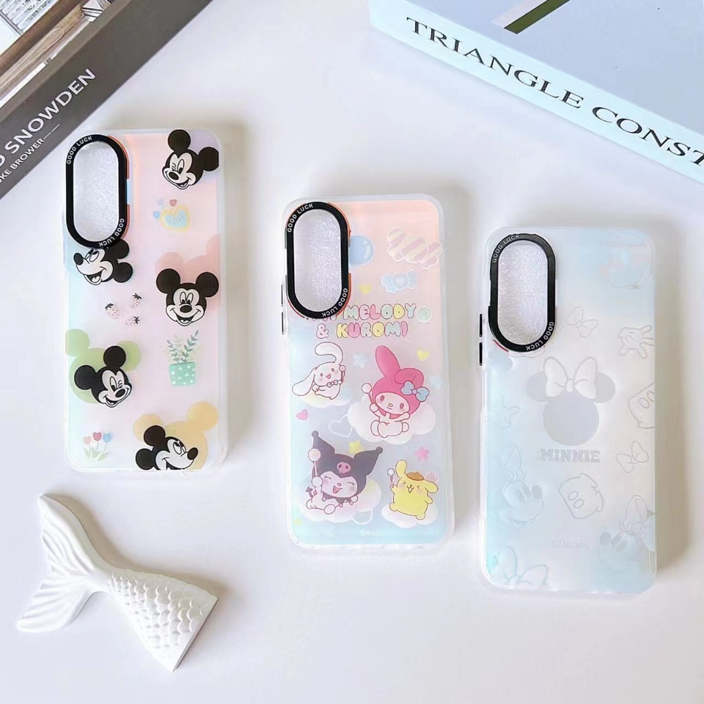 เคสโทรศัพทร์ เคสมือถือ งานเงาสท้อนแสง Oppo A18 A17 A16 A15 A57 A53 A54