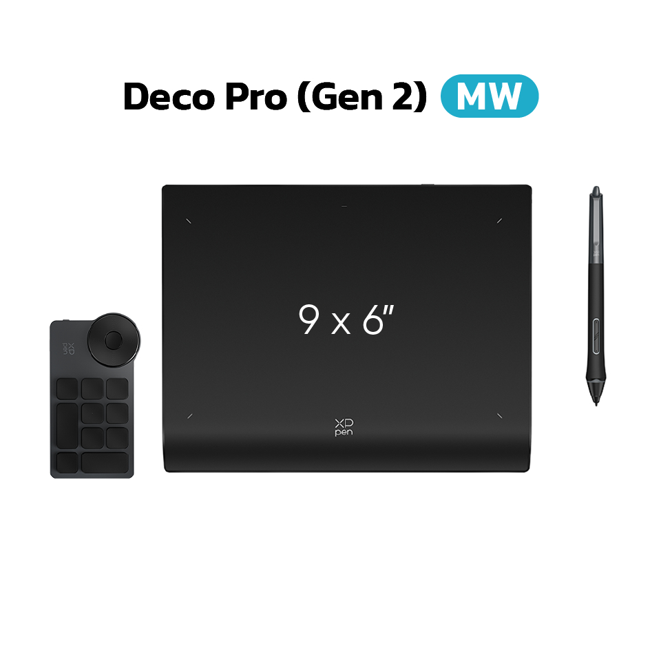 XPPen Deco Pro Gen 2 (MW, LW, XLW) เมาส์ปากกา (บลูทูธ) เทคโนโลยี X3 Pro ...