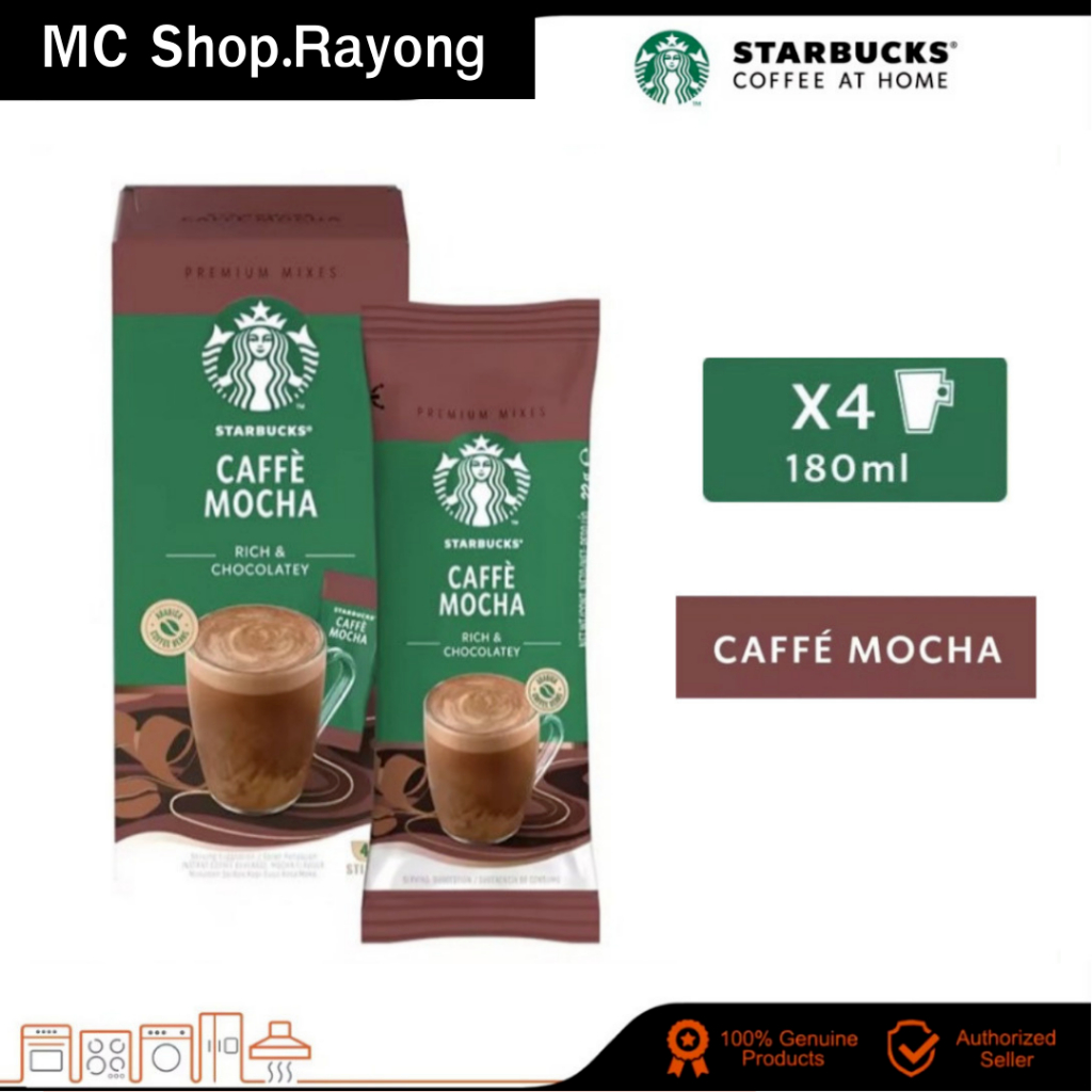 STARBUCKS Caffe Mocha (4 sticks x 22g) - Premium Coffee Mix, Rich and ...