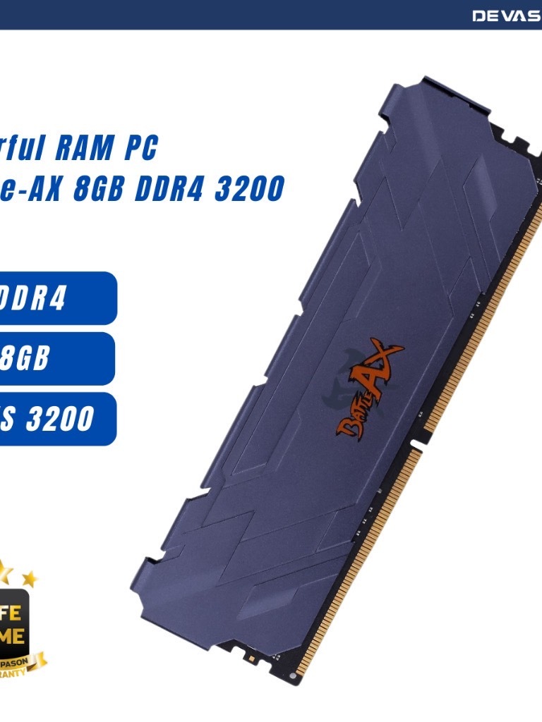 COLORFUL RAM สำหรับ PC รุ่น Battle-AX แบบ DDR4 บัส 3200 - CL16 ขนาด 1x8GB รับประกัน โดย Devas ...