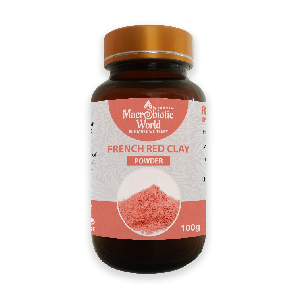 Natural Efe l Face Mask l FRENCH RED CLAY powder 100g | Shopee Thailand