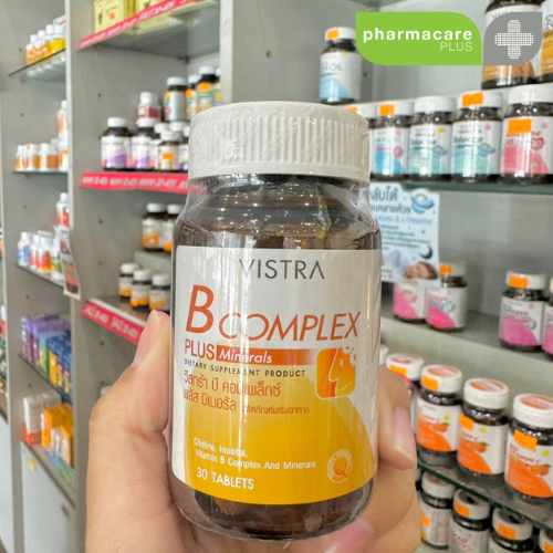 VISTRA B-COMPLEX PLUS Minerals 30 เม็ด. วิสทร้า บี คอมเพล็กซ์ วิตามินบี ...