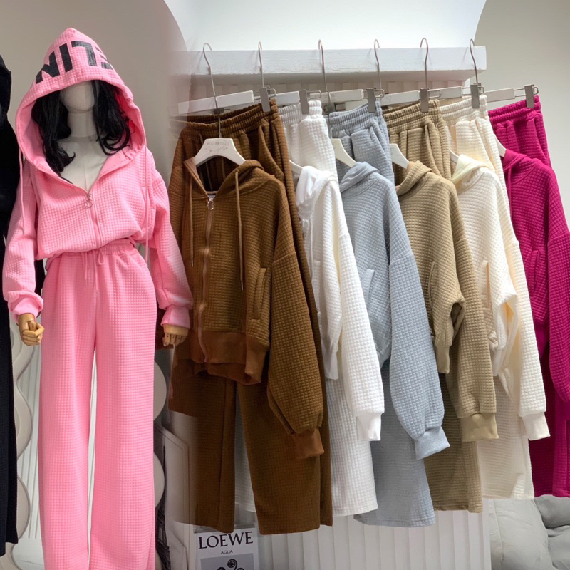 KKUU ชุดเซ็ตขึ้นเครื่อง ผ้าพรีเมี่ยมใส่สบาย | Shopee Thailand